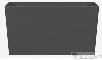 Fiberglass Rimless Rectangular planters - self and floor size